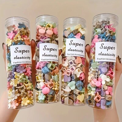 20/30/50 sets of mini hair clips, cute plastic flower-shaped
