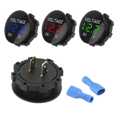LEEPEE Mini Digital Voltmeter Ammete DC 12V-24V Led Display
