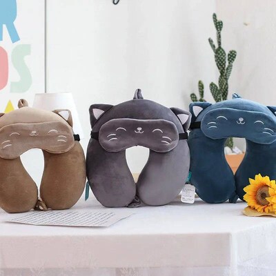 Cartoon Neck Pillow Memory Cotton U-shaped Soft Fluffy Trave