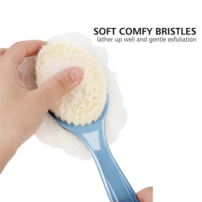 Shower Body Brush Back Scrubber Bath Mesh Sponge  Bristles