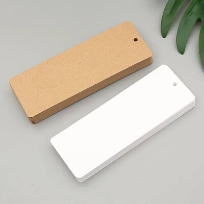 30pcs/set Rectangle Kraft Paper Bookmarks Book Page Clips Se