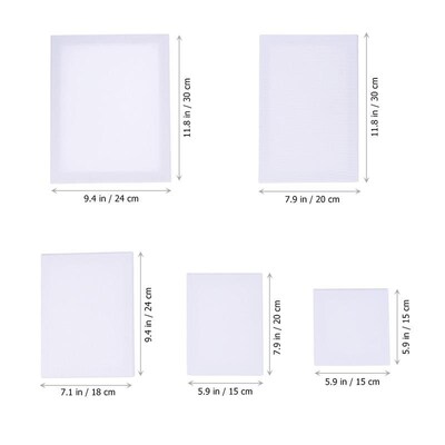 10PCS Wood Painting Frame Cotton White Stretched Canvas Fram