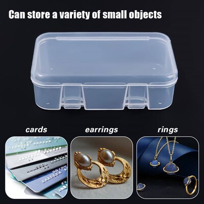 5pcs 9cm Length Large Transparent Storage Boxes Containers w