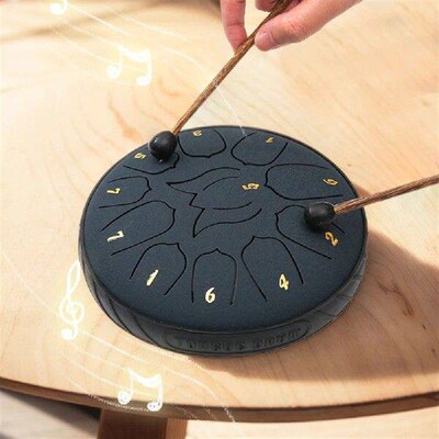 6 Inch 11 Notes Steel Tongue Drum Mini Hand Pan Drums Tone