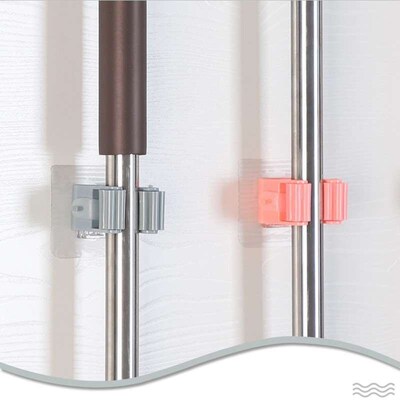 Mop Hook Punch-free Bathroom Hanging Rack Bathroom Wall-moun