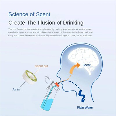 Air Flavored Water UP Bottle with 7 Flavour Pods Air Starter