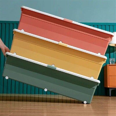 Underbed Storage Organizer Smooth-Rolling Wheels Large