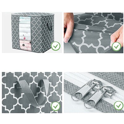 Foldable Storage Bag Quilt Pillow Blanket Organizer Moisture