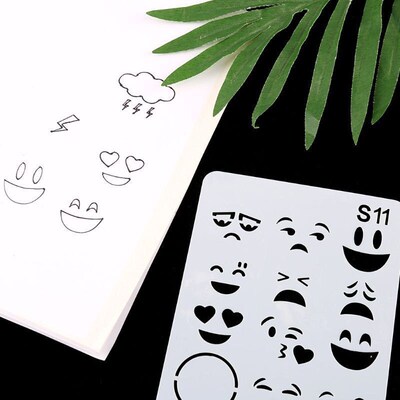 24pcs/set Journal Borders Drawing Template Ruler Stencil跨境