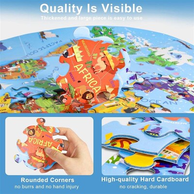 Globe world map puzzle Jigsaw Puzzle toys for Kids 4-8拼图