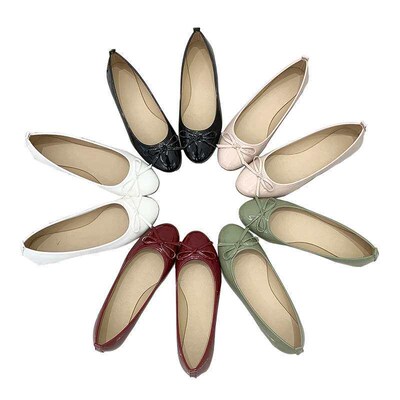 Ballet Shoes Womens Round-toe Solid Color Flat Shoes Soft L