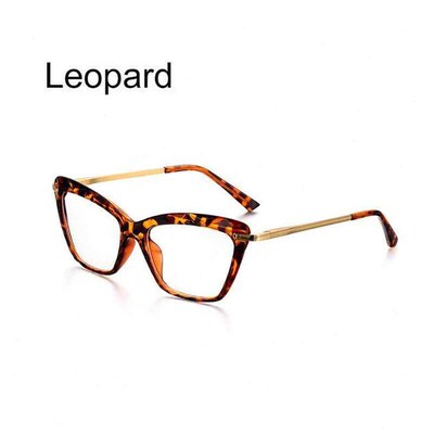 Montura de gafas curas para mujjer, lentes transparent