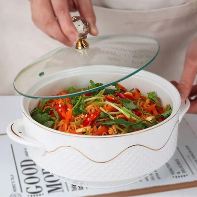 Ceramic Soup Bowl Phnom With Glass ver Handle Salad Fruit La
