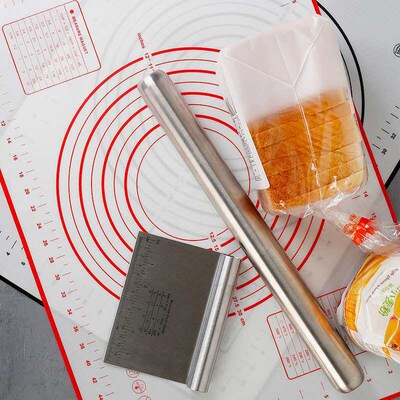 60*40cm large non-stick glass fiber silicone kneading mat wi