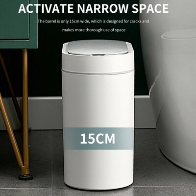 8L Trash Can Sensor Automatic Household Trash Bin Bathroom S