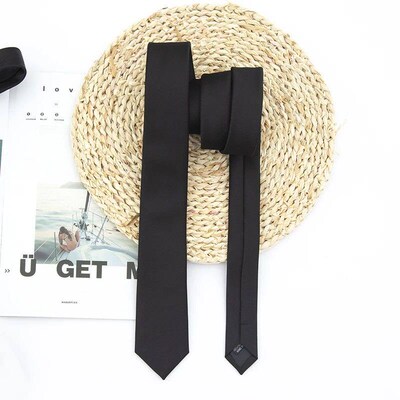 New Classic Black Ties for Men High Quality Women Neckties f