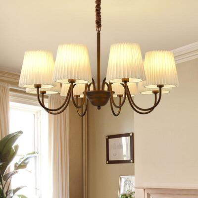 美复新古乡村灯客厅主灯中古风法式简约吊主卧式室餐84021厅中山