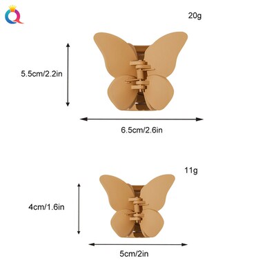 Frosted Butterfly Hairpin Back Head Disc Hair Grab Clip Sha