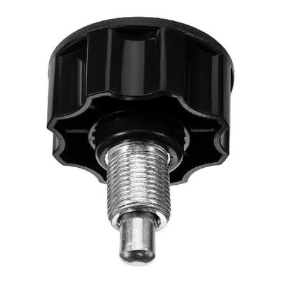 Spherical Rotating Pull Pin Knob Black B Style M16x10mm