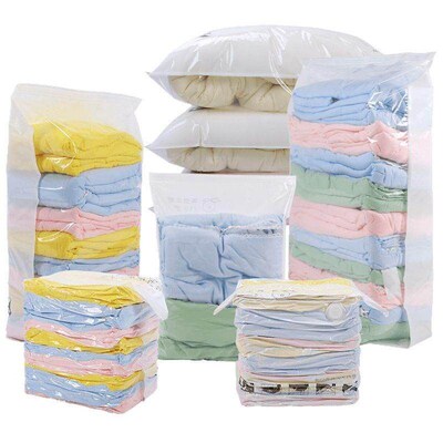 Vacuum Compression Travel Storage Bag, No Pump Needed, Roll-