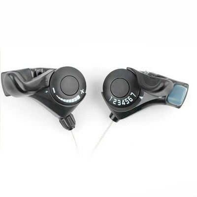 1 Pair 3x7 Speed Thumb Gear Shifter Levers for Moutain Bike