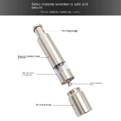 20pcs Stainless Steel Manual Spice, Pepper, Coarse Salt,