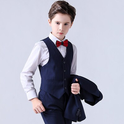 Spring Autumn Formal Childrens Dress Suit Flower Boy Weddin