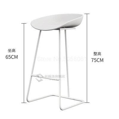 Nordic bar stool wrought iron creative simple bar chair cafe