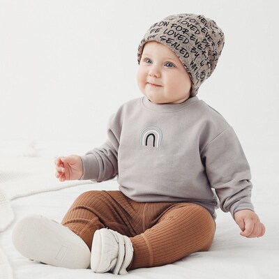 Foreign-style Baby Loose Casual Sweater Top Crewneck Outer W