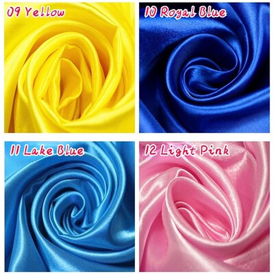 Satin Fabric Eight-heddle Imitation Silk Cloth 17 Colors Gif