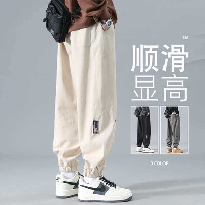 Bunle Foot Tapere Mens Casual Pants Spring an Autumn Summer