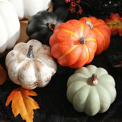 1Pcs Artificial Pumpk Halloween Decoration Autumn Harvest Th
