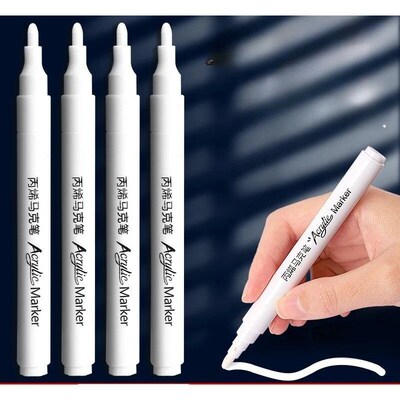 1/3/5 Pcs Student-specific white acrylic marker for sketchin