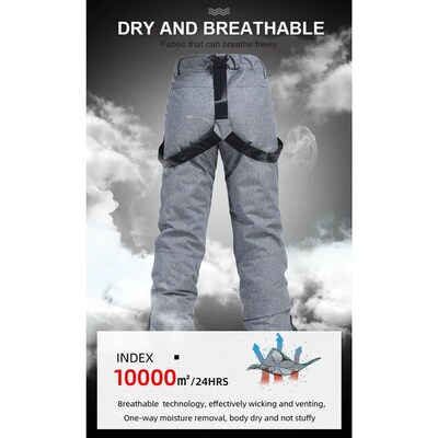 High Quality Men Women Winter Thick Warm Skiing Pants Windpr