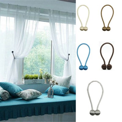1Pc Pearl Magnetic Ball Curtain Tie Rope Backs Holdbacks Buc