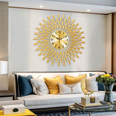Crystal Sun Modern Style Silent Wall Clock 38X38cm,  New Pro