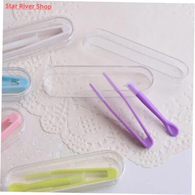 1 Set Color Contact Lens Case Box Tweezers and Suction Stick
