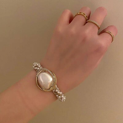 Ruoshui Lady Pearl Hair Ties Woman Exquisite Scrunchie Women