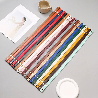 1Pcs 60cm Pu Leather Bag Strap with Snap 1.8cm Wide Women Sh