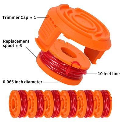 5/10Pcs Trimmer Spool Line Spool ver Cap Set For Worx WA0010