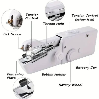 1pc Handheld Sewing Machine Mini Sewing Machine, Portable Se