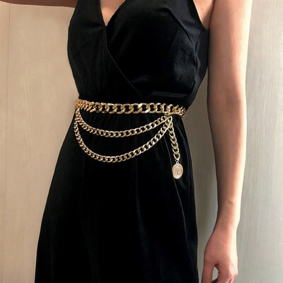 Fashion Pants Waist Chain Clothing Accessories Multi-layer W