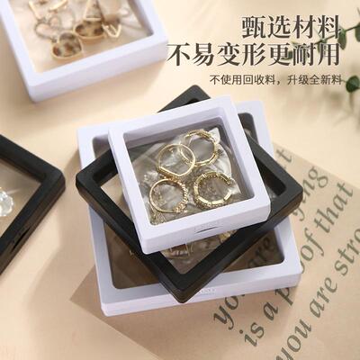 Suspended box for cultural artifacts, transparent elastic na