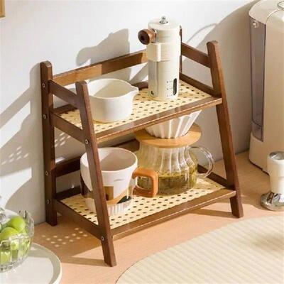 Mug Holders For Counter 2-Tier Tea Cups Stand For Cabinet