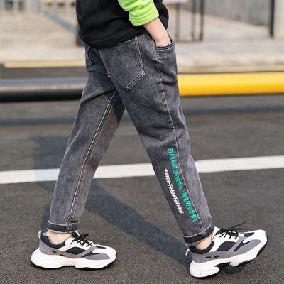 IENENS Kids Jeans Boy Casual Pants Slim Straight Jeans 4 5 6
