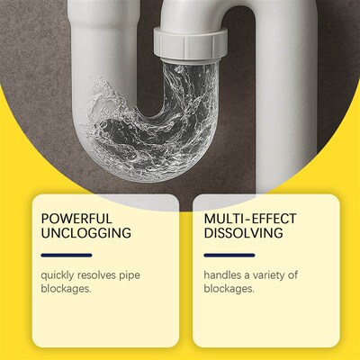 JUE FISH Pipe Unblocker Powder - Effective for Cleaning and