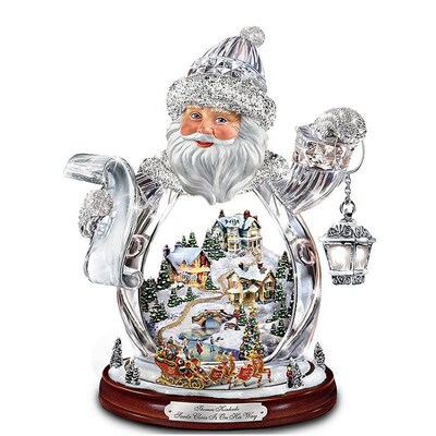 Christmas Tree Rotating Sculpture Train Decoration Window St