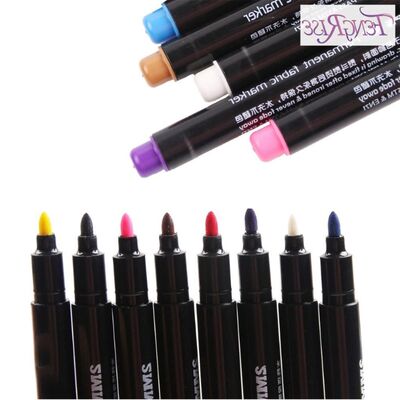 Hot new 8pcs Permanent Marker Pen Fabric Textile Marking