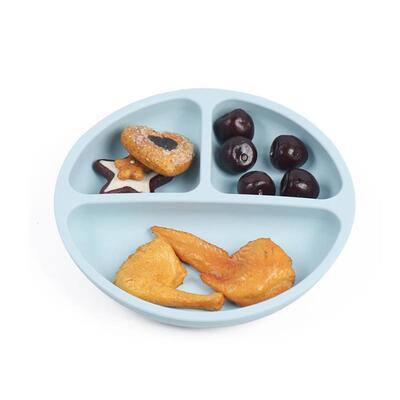 Silicone Baby Feeding Set Suction Plates and Bowls for Toddl