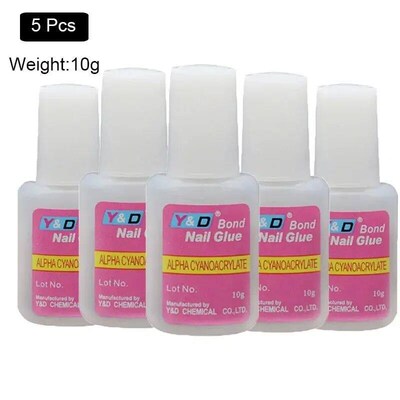 5Pcs Nal Glue For crylc Nals Clear No Wpe dhesve Rhnestone G